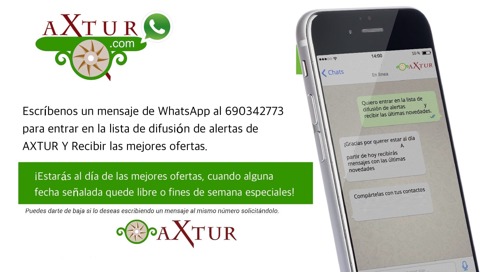 Alertas de Axtur. Recibe las últimas novedades de Axtur